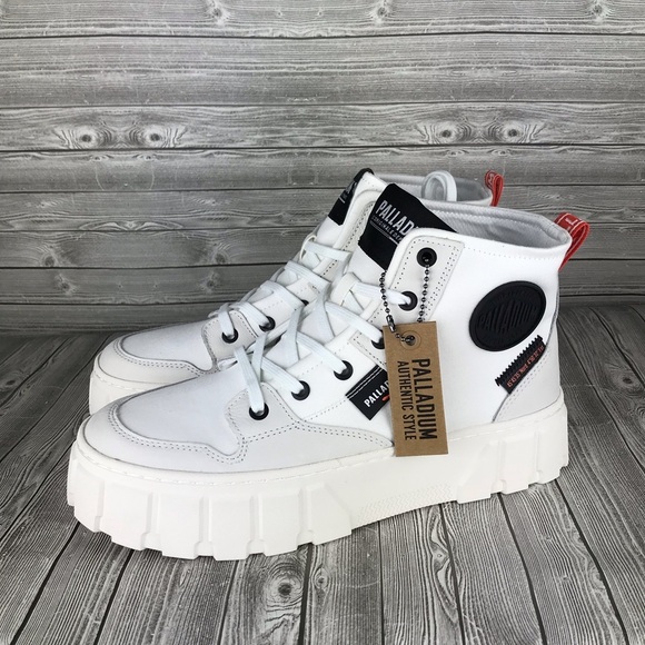 Palladium | Shoes | Palladium Pallatower Hi Womens 95 Mens 8 Star White ...